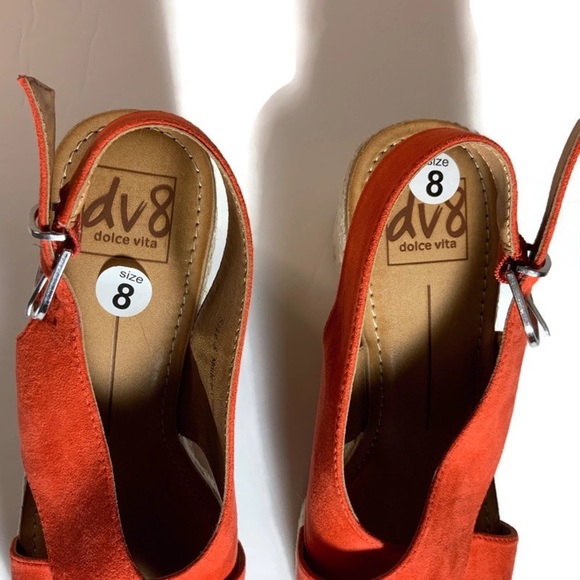 Dolce Vita | Shoes | Dv8 Dolce Vita Orange Tan Size 8 Wedge Sandals ...